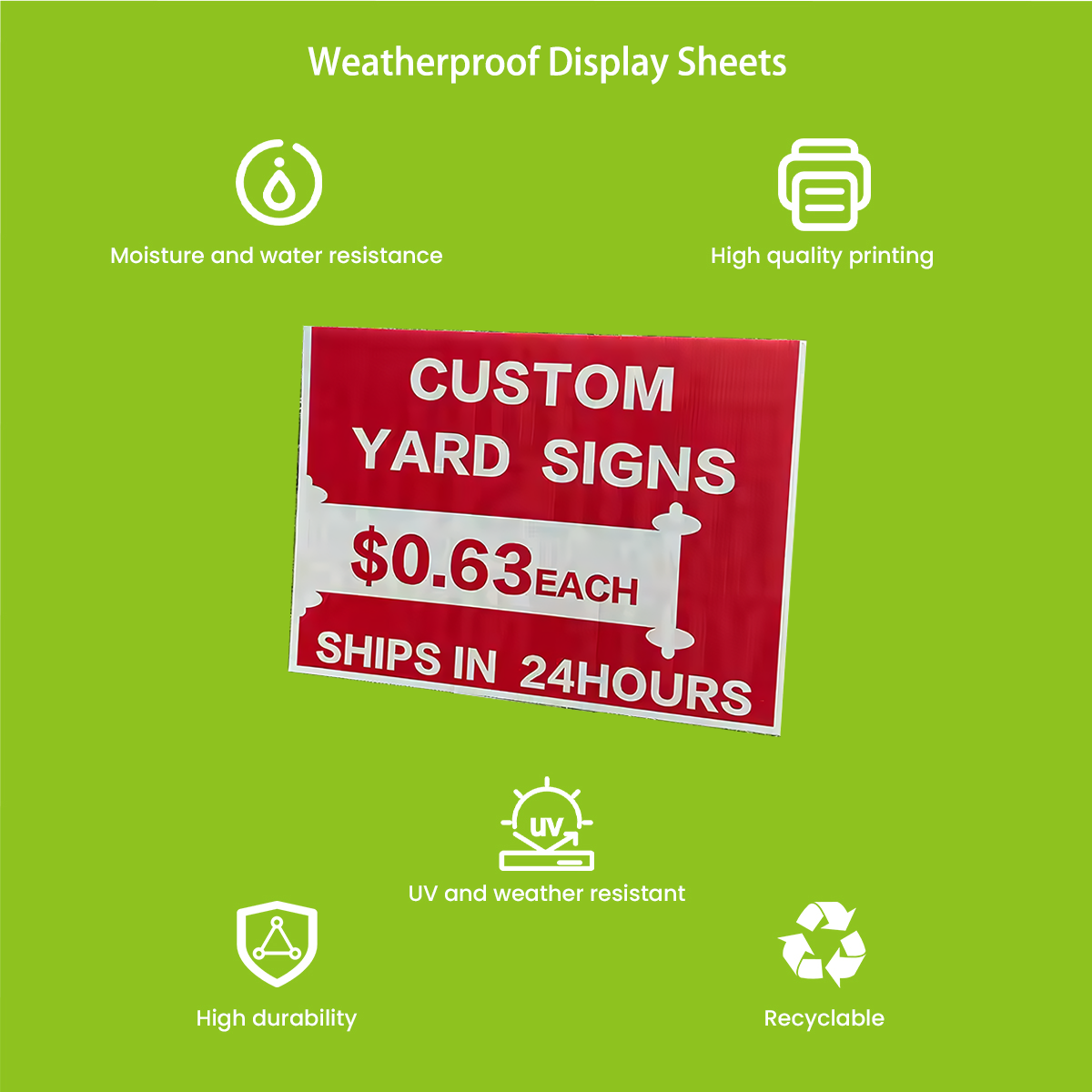Weatherproof Display Sheets | Waterproof PP Signage Board | PPBOXY